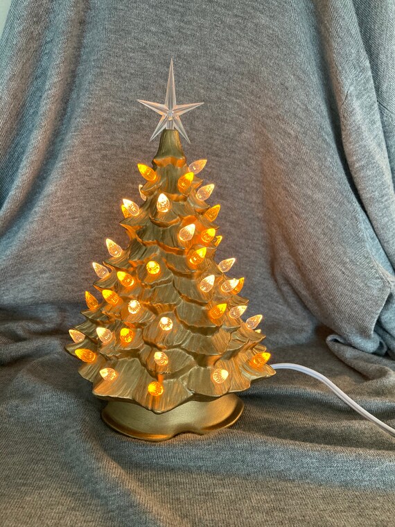 Gorgeous Vintage Gold Leaf Ceramic Christmas Tree, 41% OFF
