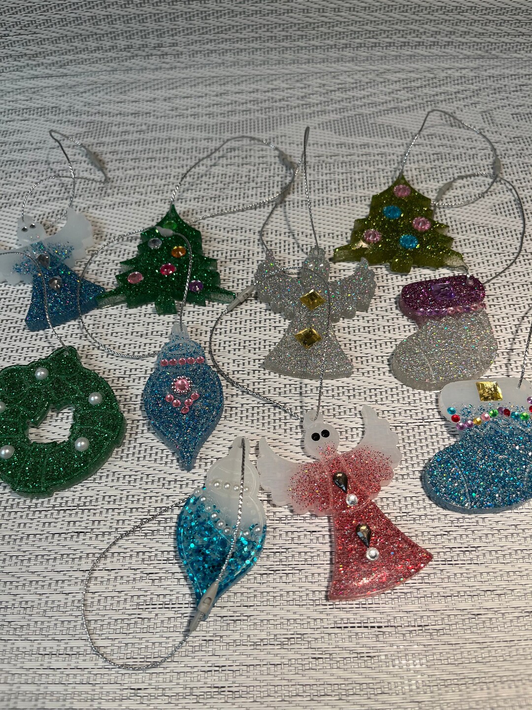 Translucent TREE ORNAMENTS #a-set of 10 - Etsy