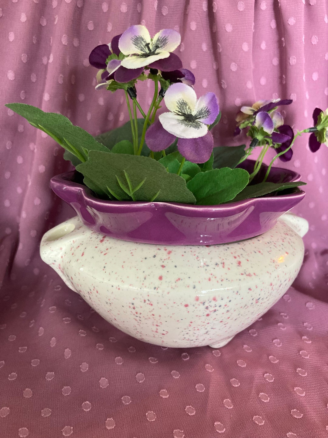 MEDIUM Ceramic African Violet Planter - Etsy