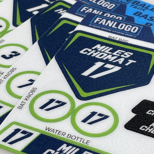 Baseball Name Decals - Etsy