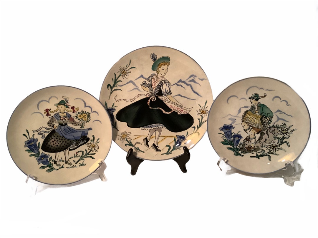 3 Decorative Plates by Waechtersbach C1960s Made in West - Etsy