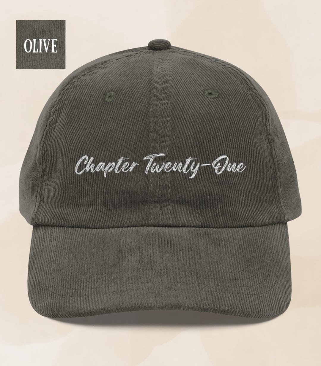 21st Birthday Embroidered Corduroy Cap, Twenty First Birthday Gift ...