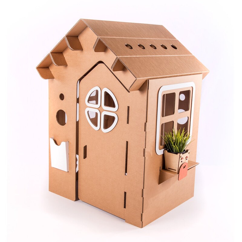 Cardboard House Pattern - Etsy