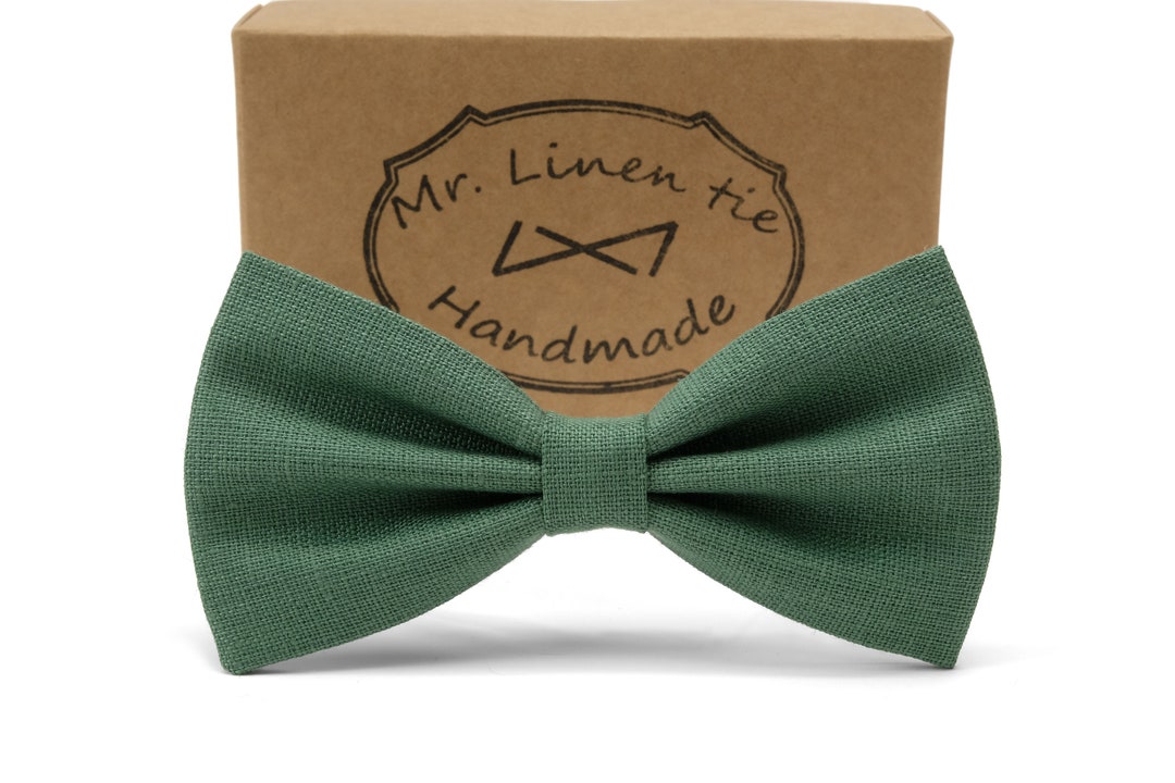 Dark Sage Green Bow Tie.dark Sage Green Color Cufflinks .sage Green ...