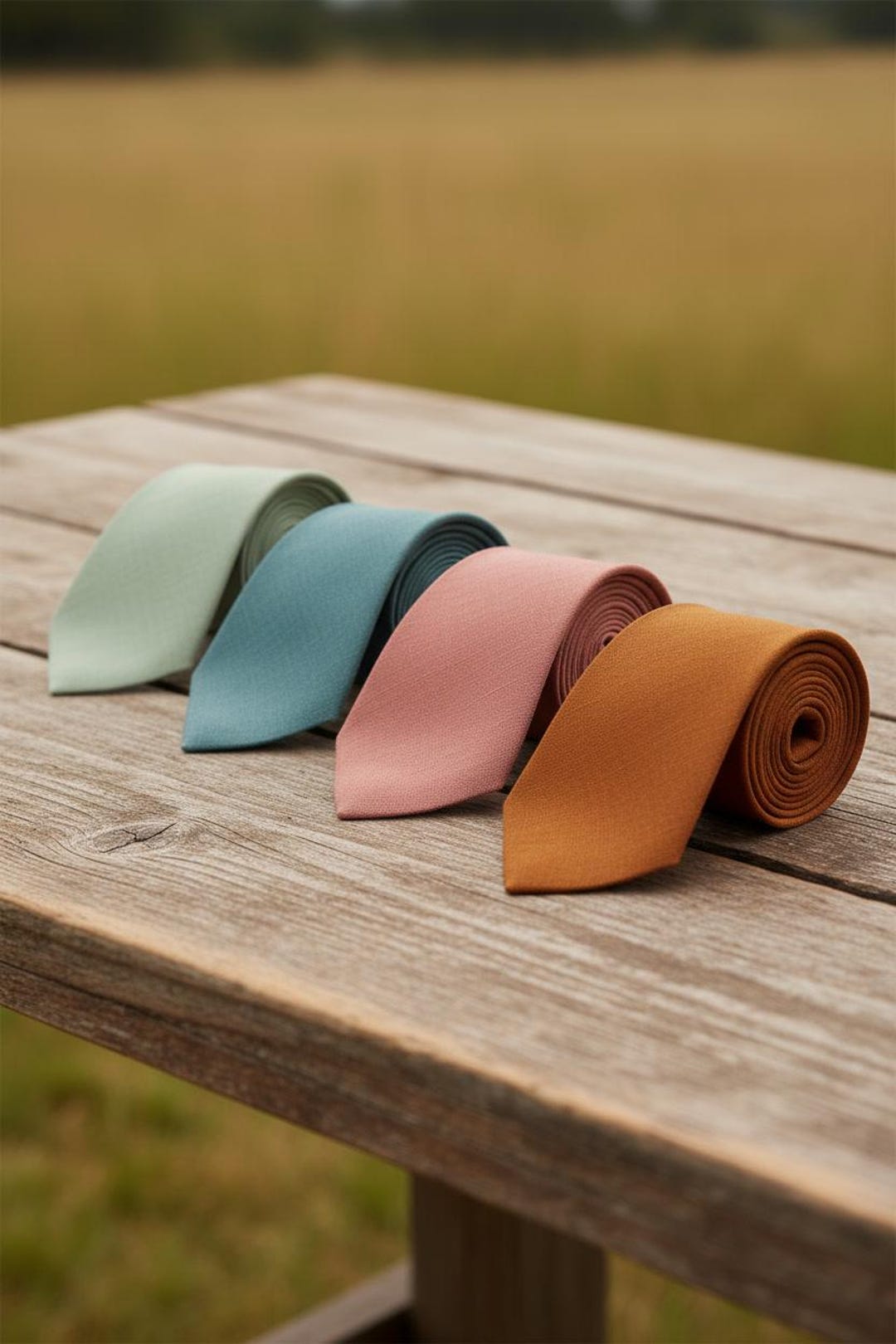 60 Colors Linen Necktie or Bow Tie - Pick Your Item and Color: Tie ...