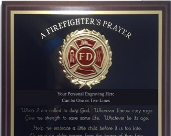 Firefighter Prayer Plaque | Etsy