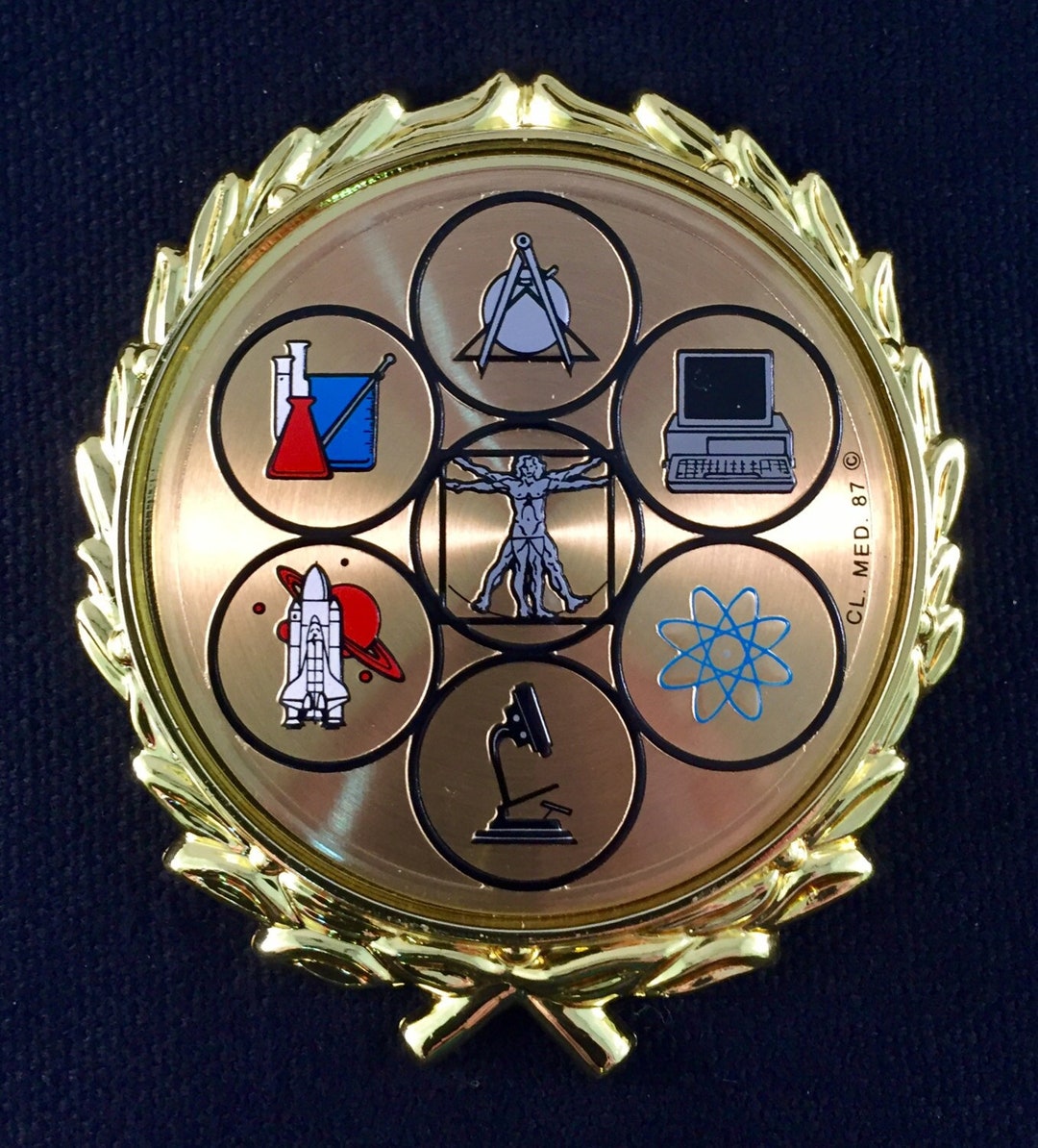 Science / Chemistry / Math Emblem Insignia for Mounting on Plaque or ...