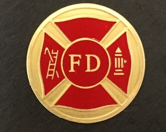 Fire Department / FD Maltese Cross Emblem Insignia for Mounting on ...