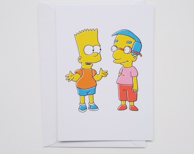 Best Friends Greetings Card Birthday Card Simpsons Card Cards Simpsons ...