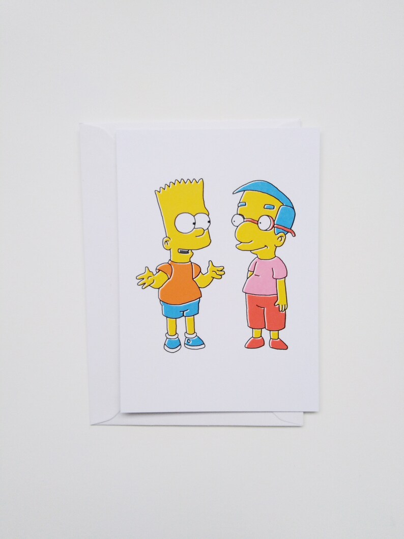 Best Friends Greetings Card Birthday Card Simpsons Card - Etsy