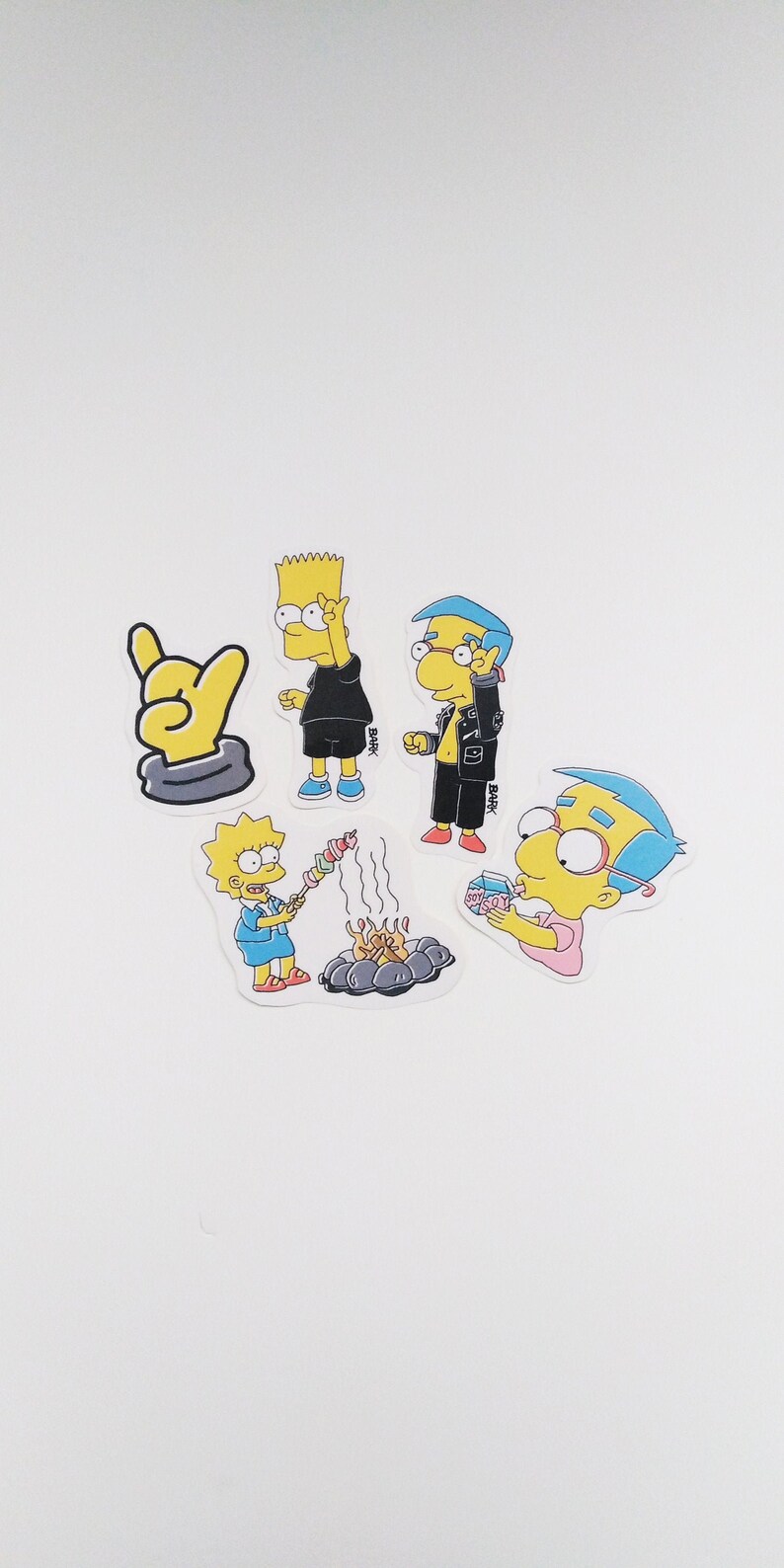 Simpsons Sticker Pack Lisa Simpson Metal Metal Simpsons - Etsy