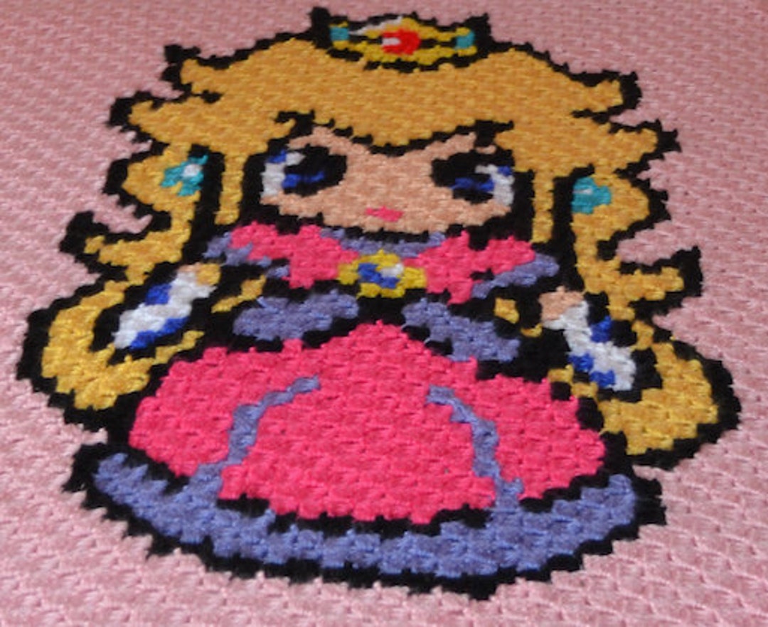 Princess Peach C2c Crochet Pattern - Etsy