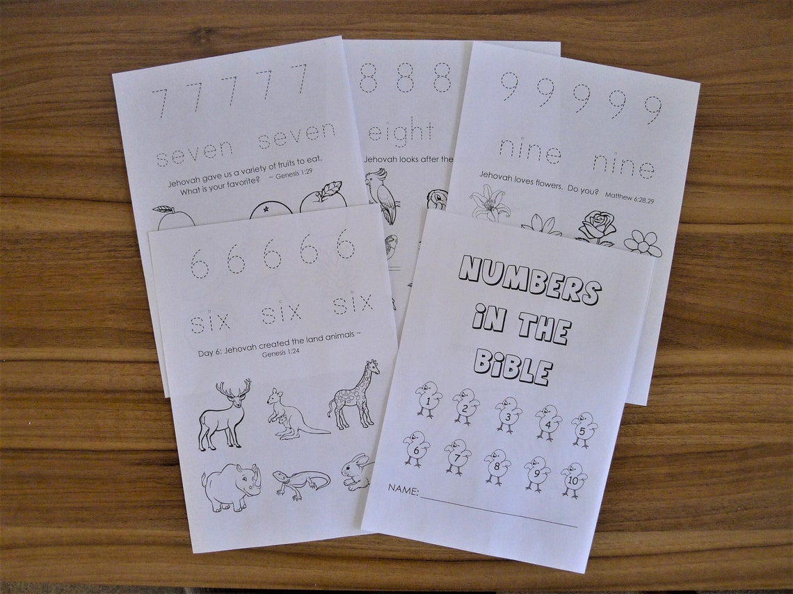 JW Kids Bible ABC 123 & COLORS Worksheets/book for Children | Etsy