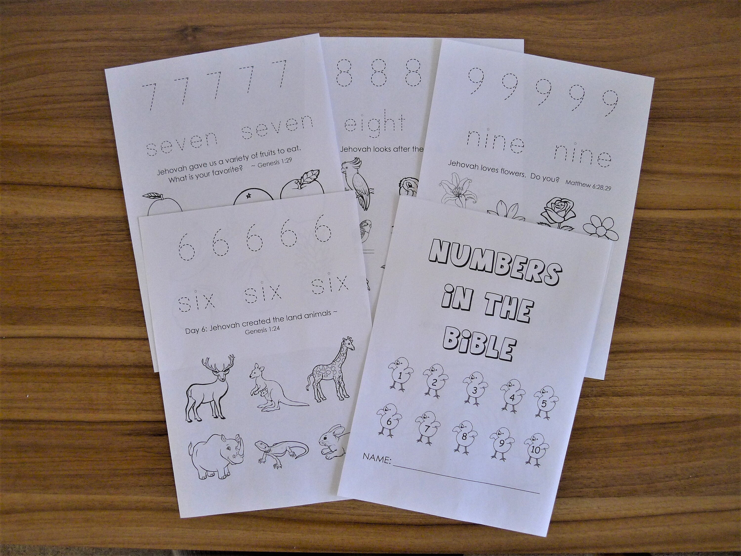 JW Kids Bible ABC 123 & COLORS Worksheets/book for Children | Etsy