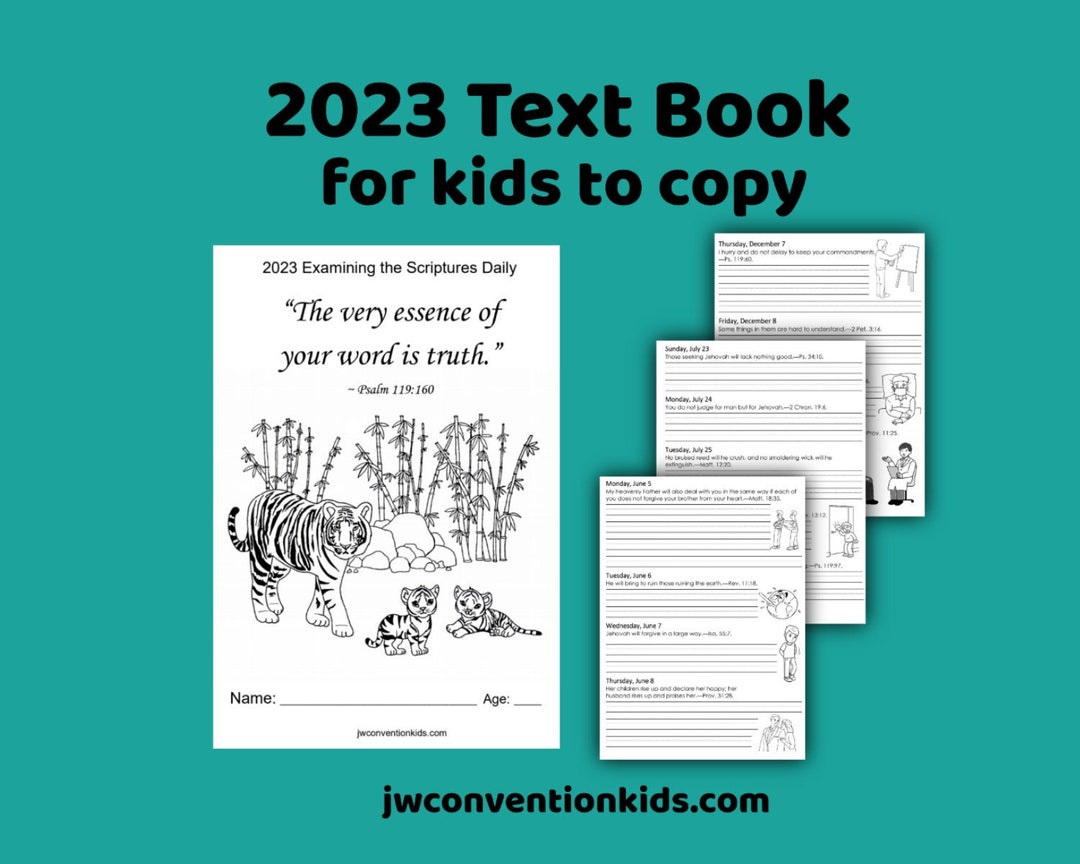 80% OFF 2023 Writing Out the Daily Text Notebook for JW Kids - Etsy