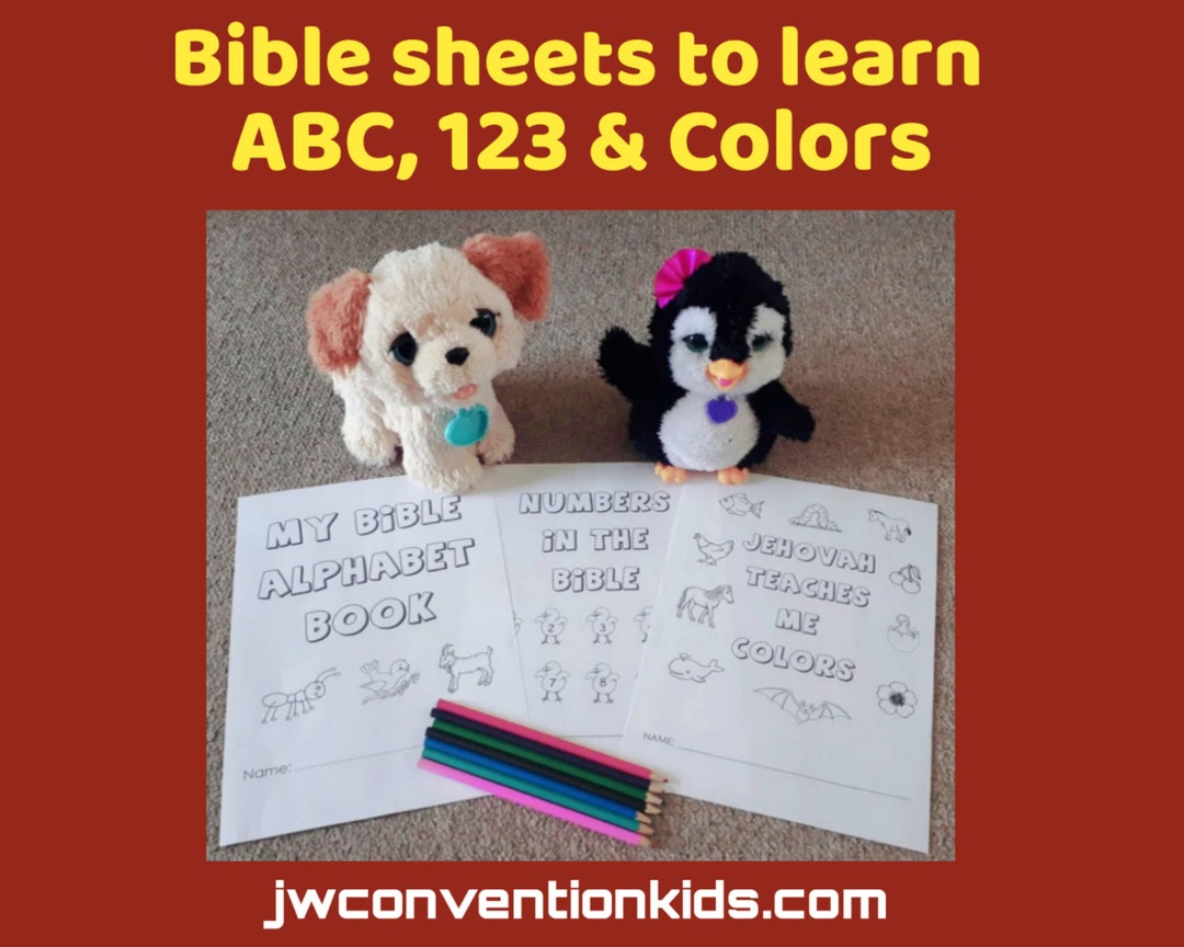 JW Kids Bible ABC 123 & COLORS Worksheets/book for Children Ages 2-6 - Etsy