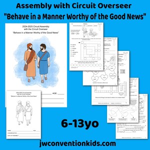 6-13yo Double Set JW Assembly Activity Books PDF ENGLISH - Etsy Australia