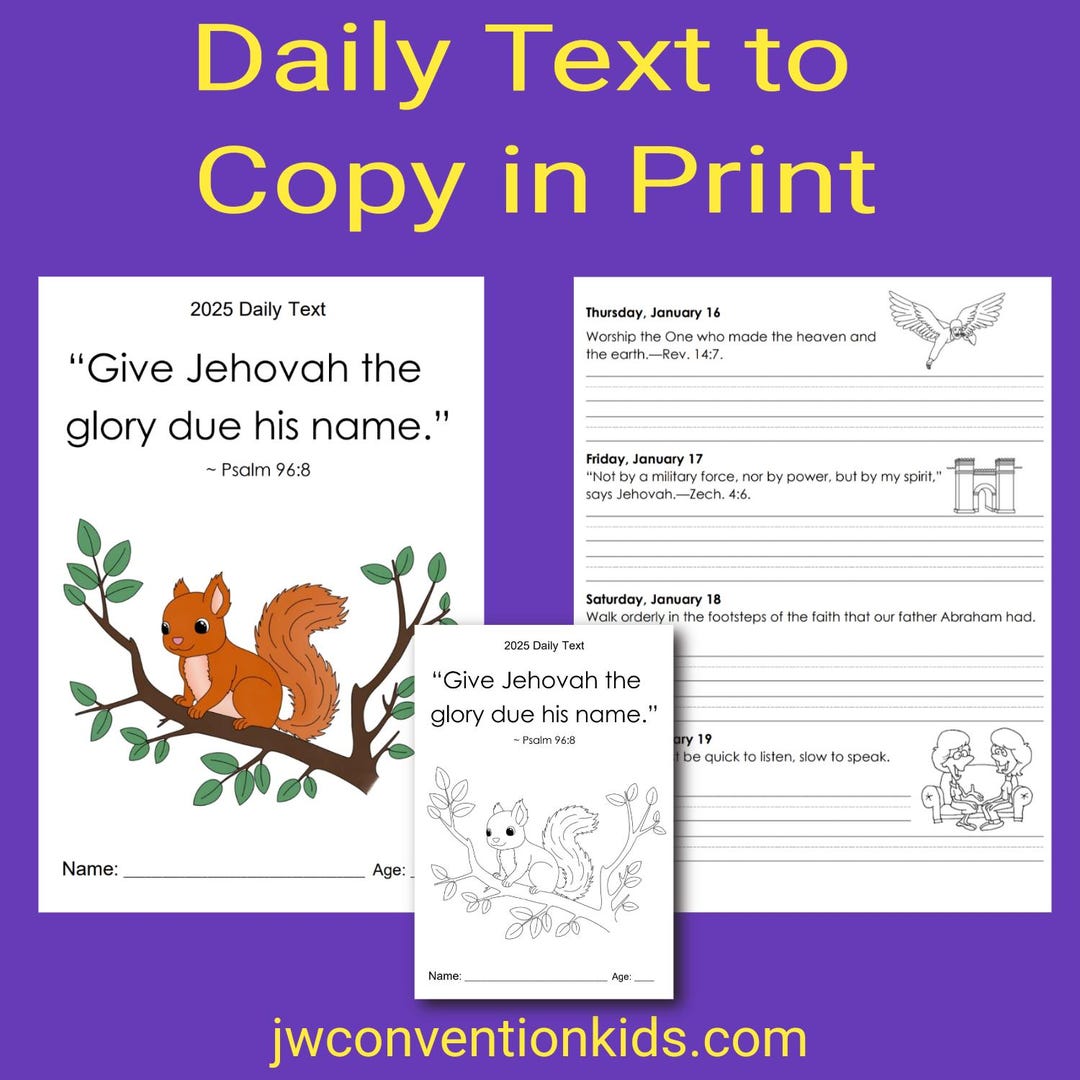 2025 Daily Text to Copy in Print PDF Download - Etsy