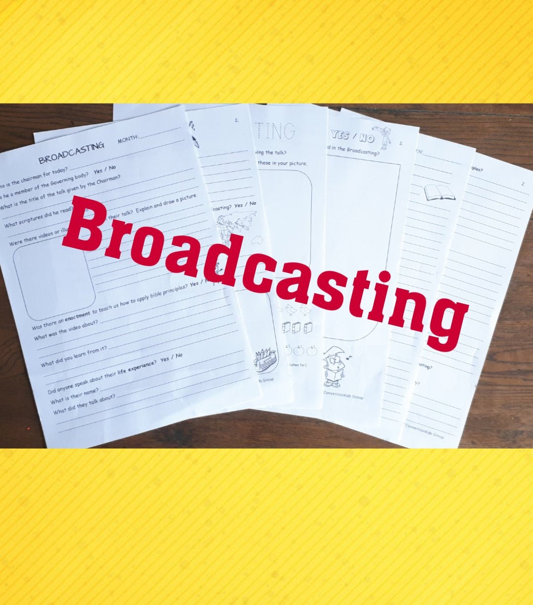 JW Broadcasting Worksheets for the Whole Family - Etsy UK