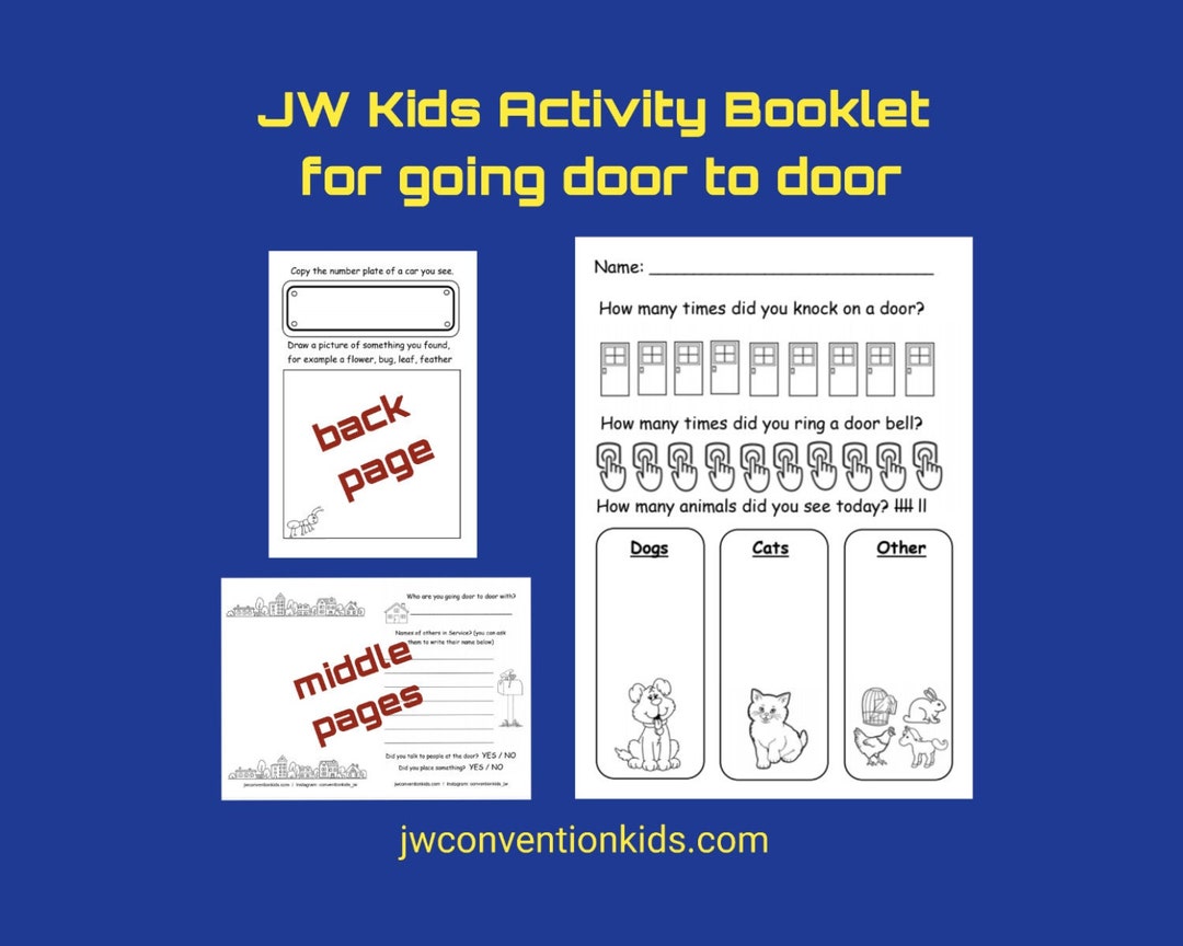 JW Kids Activity Booklet for Door to Door Work - Etsy