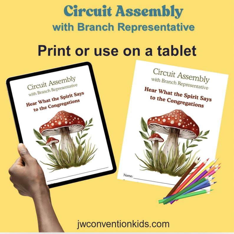 JW Assembly Notebook 2025-2026: Branch Representative, Scripture Notes ...