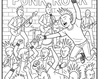 coloring pages rock band