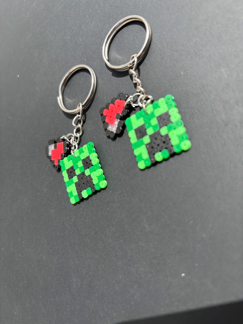 Minecraft Perler Bead Keychain - Etsy