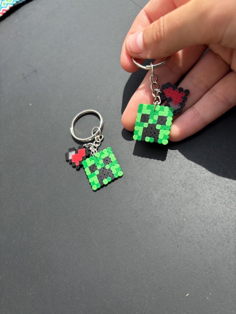 Minecraft Perler Bead Keychain - Etsy