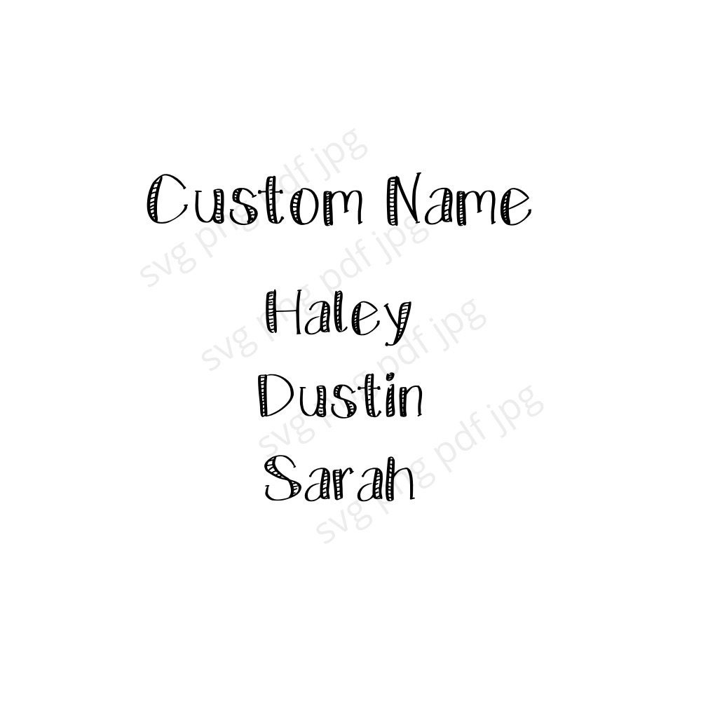 Custom Font Name in SVG for Projects | Etsy