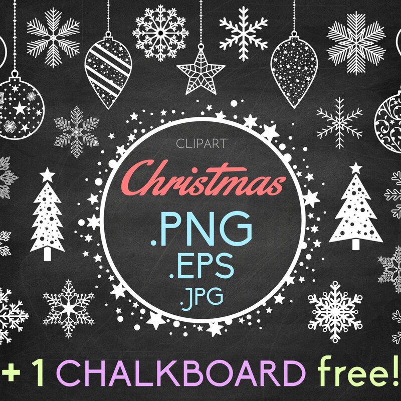 Chalkboard Snowflake - Etsy