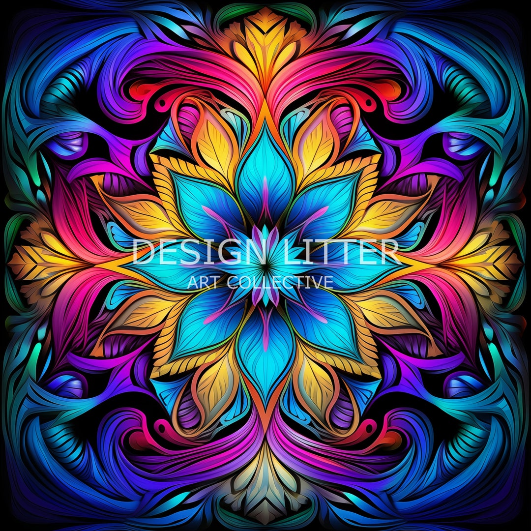 Elegant Vibrant Symmetrical Wallpaper Timeless Dreamy Pattern for ...