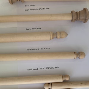 6"-17" Stained Wooden Hanging Rod for Scarf, Stitched Item, Embroidery ...