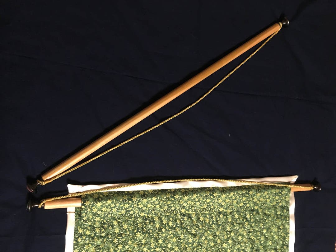18" - 28" Stained Hanging Rod for Quilt, Tapestry, Banner, Wall-hanging ...