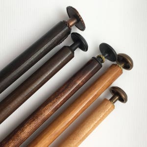 6"-17" Stained Wooden Hanging Rod for Scarf, Stitched Item, Embroidery ...