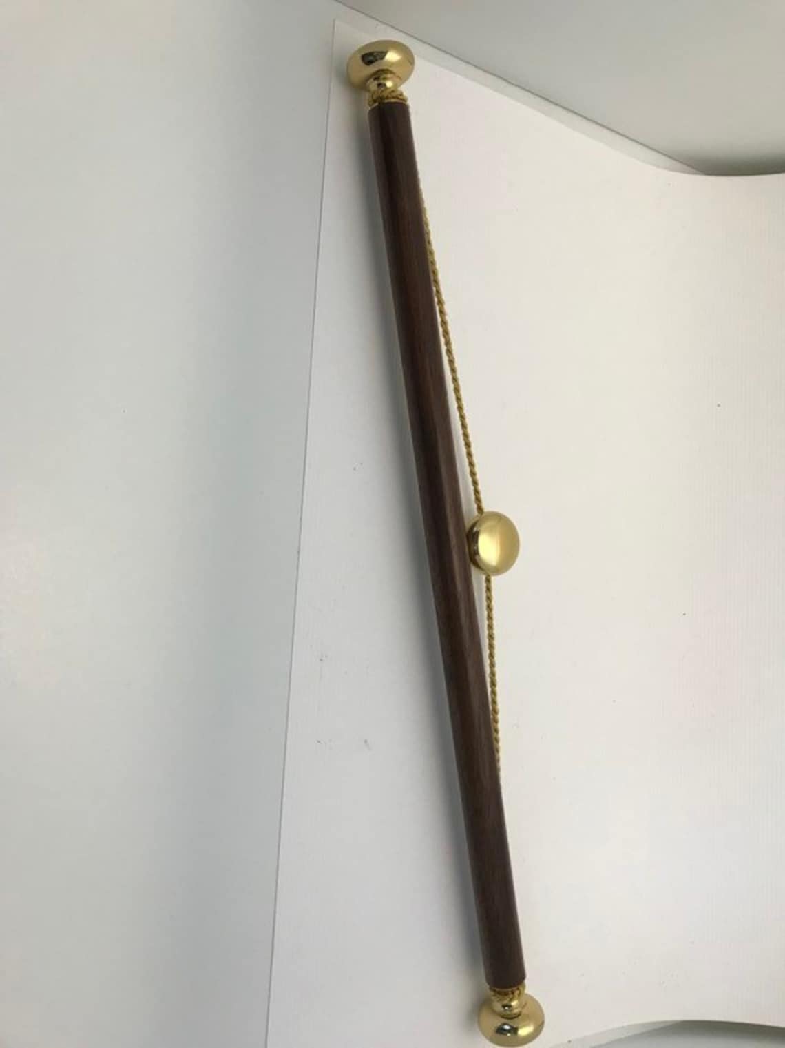30"-48" Walnut Wood Hanging Rod for Embroidery, Quilt, Tapestry, Banner ...