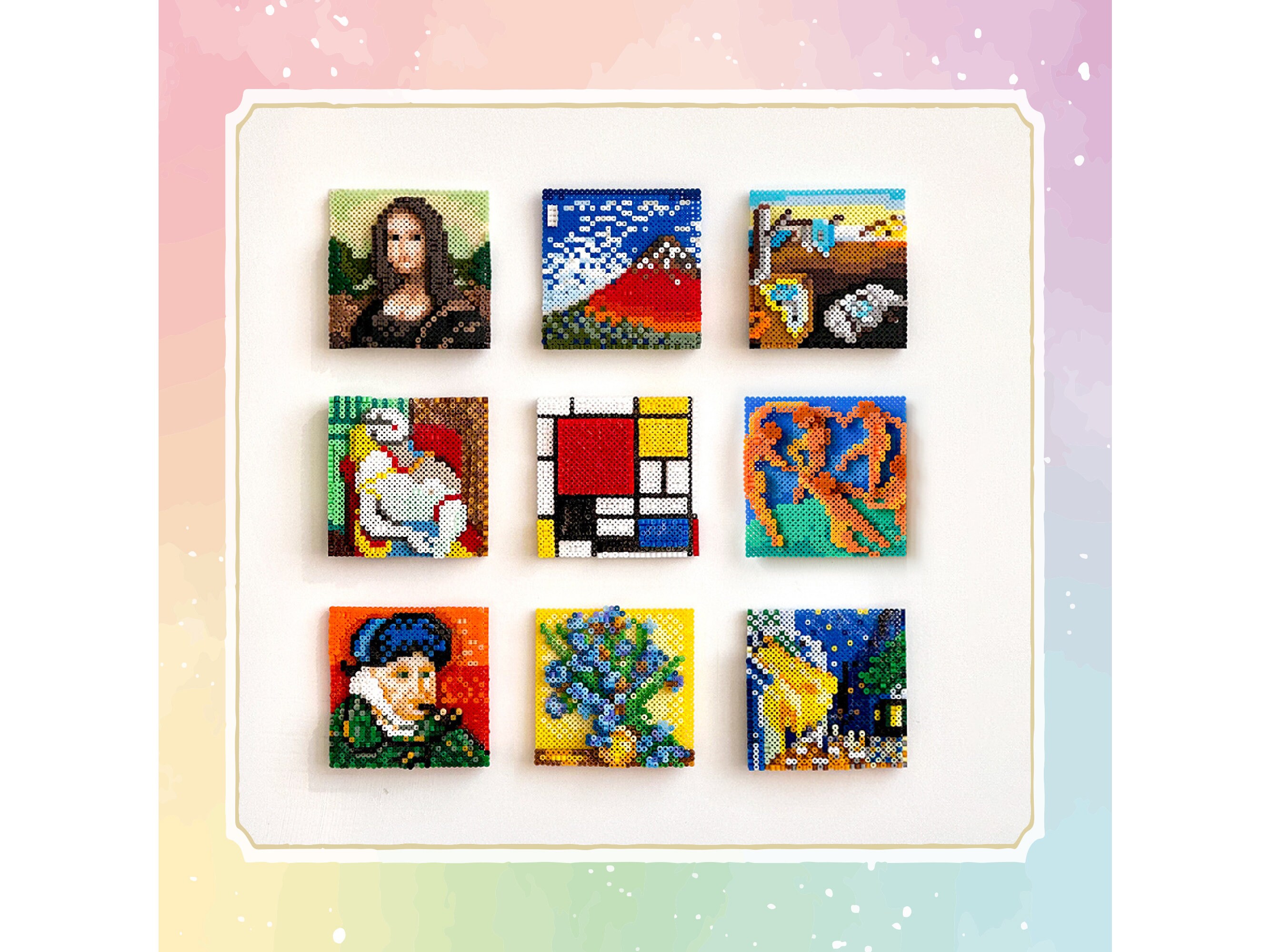 3D Perler Kit Set - Famous Painting With Tutorial (perler Beads/hama ...