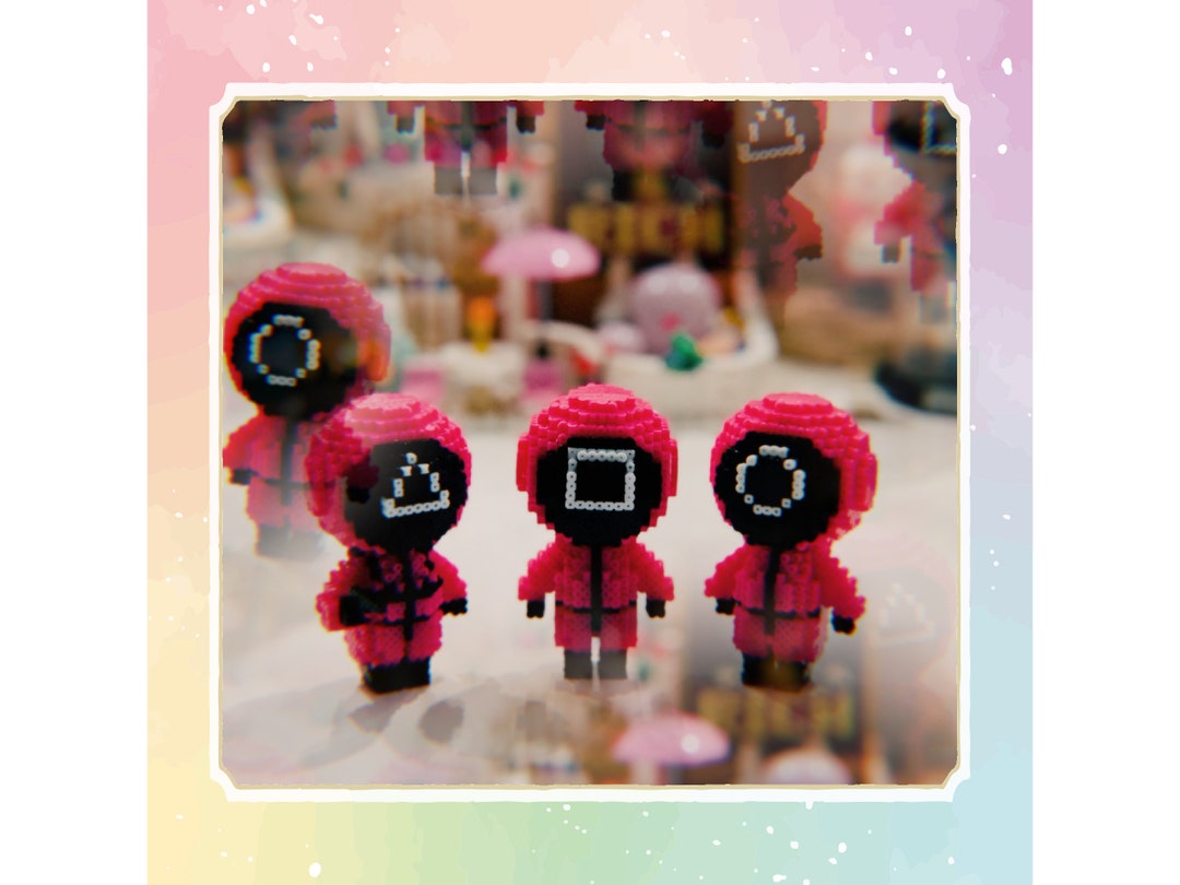 3D Perler Kit Set - Squid Game With Tutorial (perler Beads/hama Beads ...