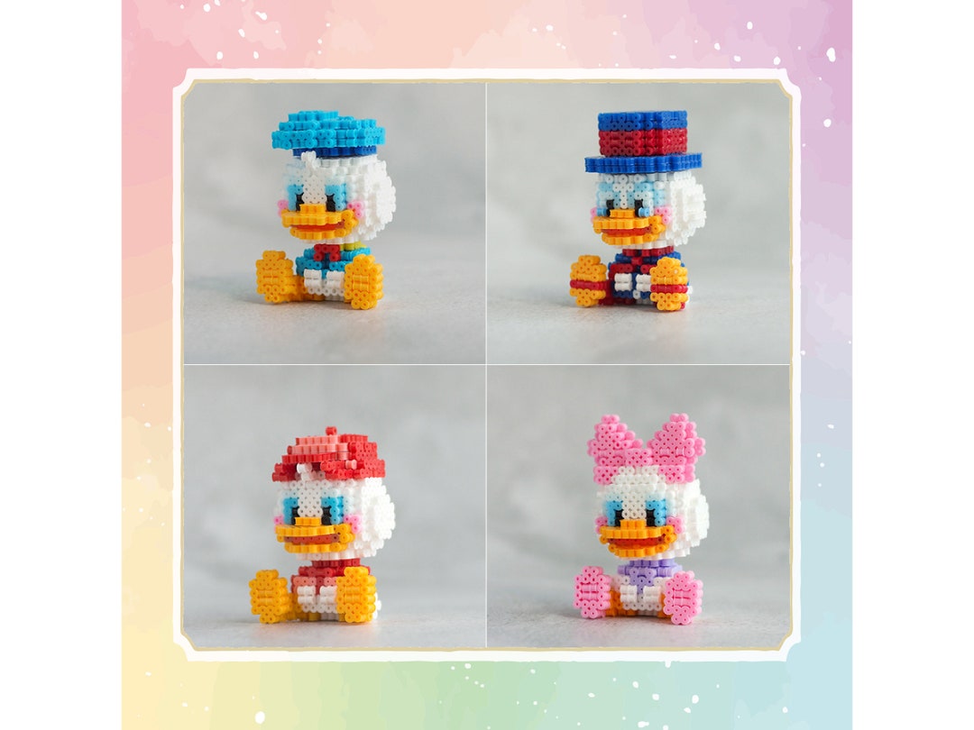 3D Perler Kit Set Donald Duck With Tutorial perler Beads/hama Beads ...