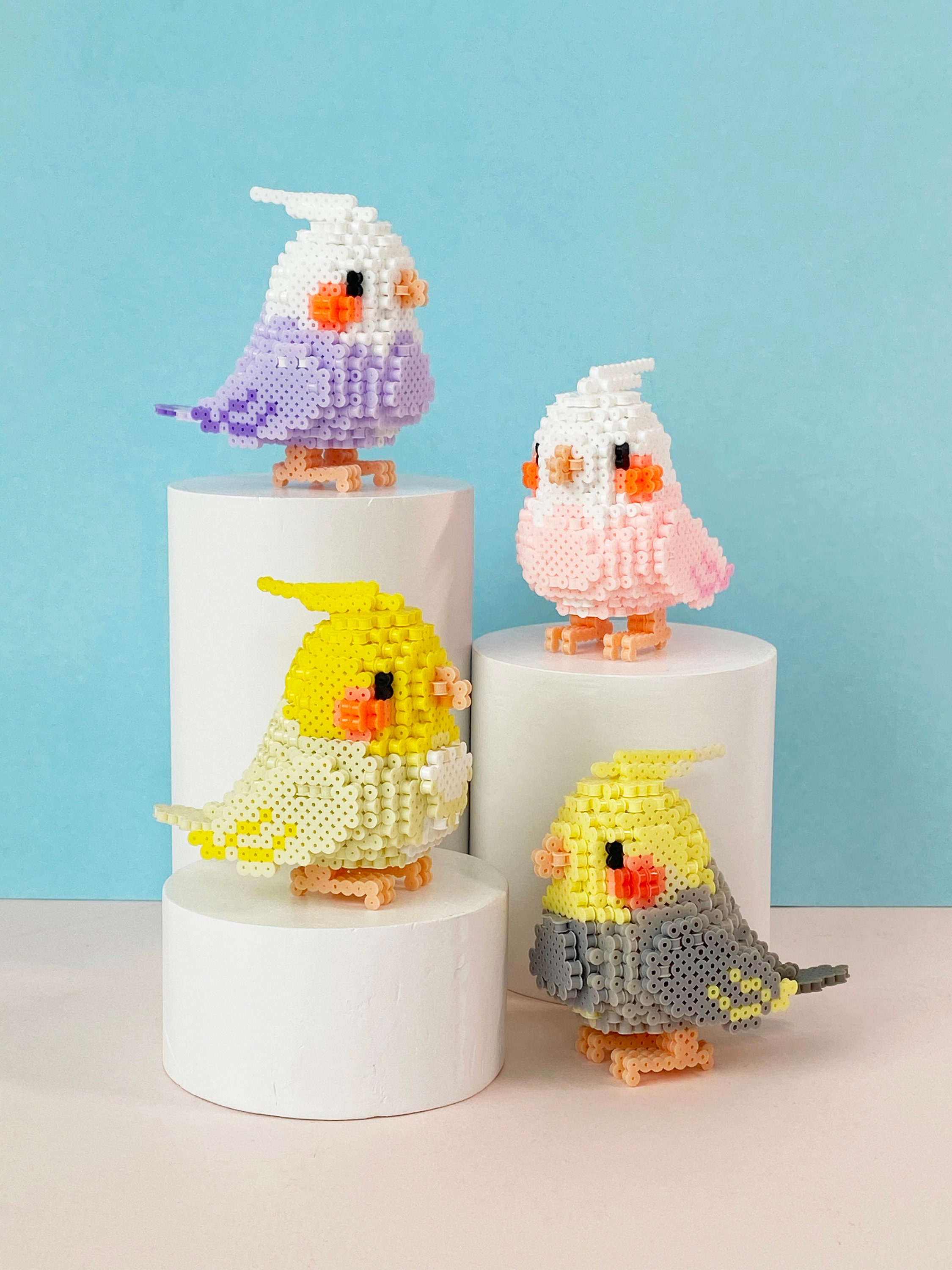 3D Perler Kit Set Kawaii Cockatiel With Tutorial perler Beads/hama ...