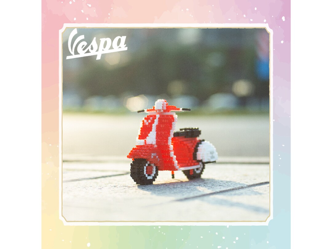 3D Perler Kit Set Vespa Motorcycle With Tutorial perler Beads/hama ...