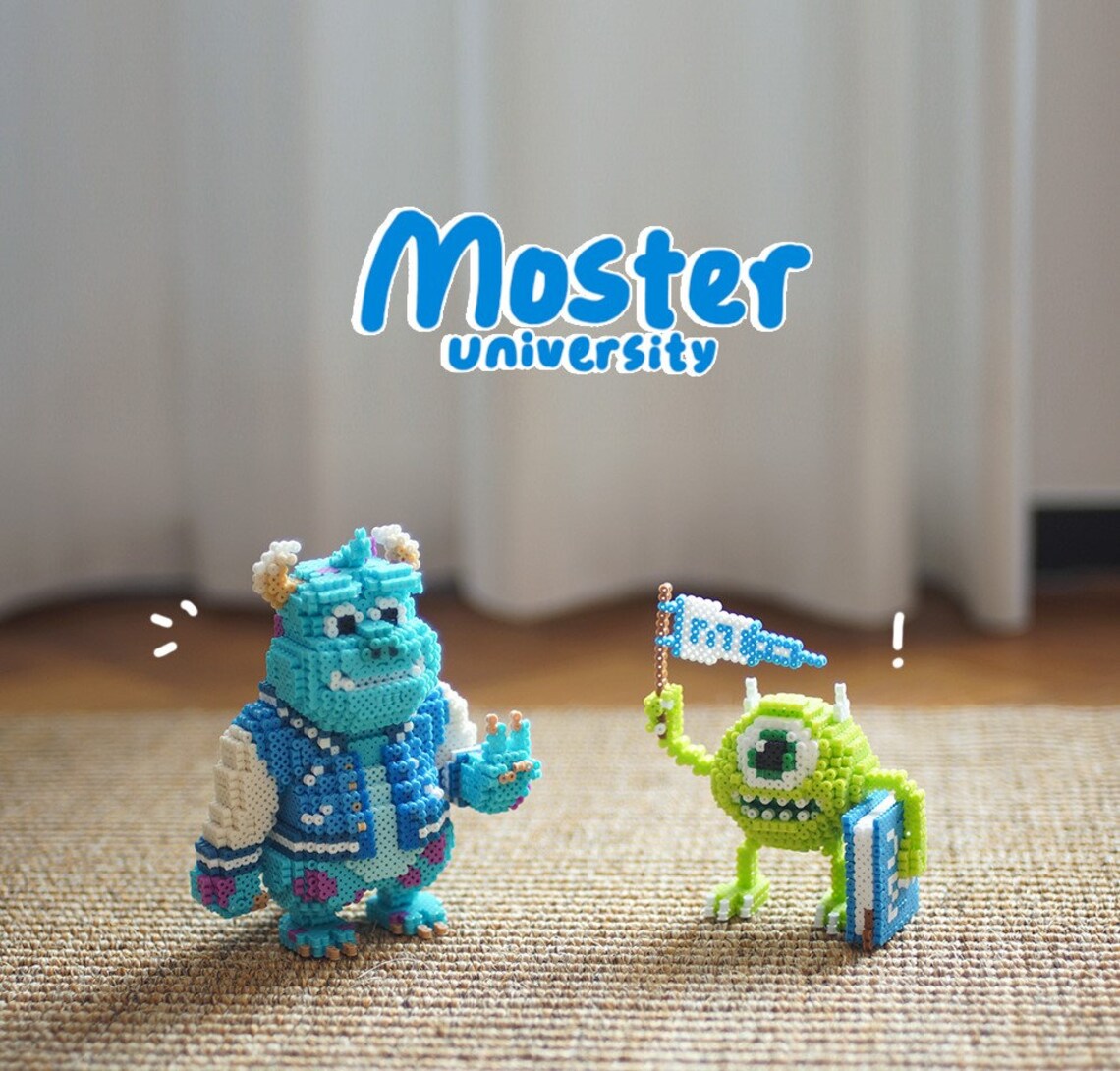 3D Perler Kit Set Monsters University With Tutorial - Etsy