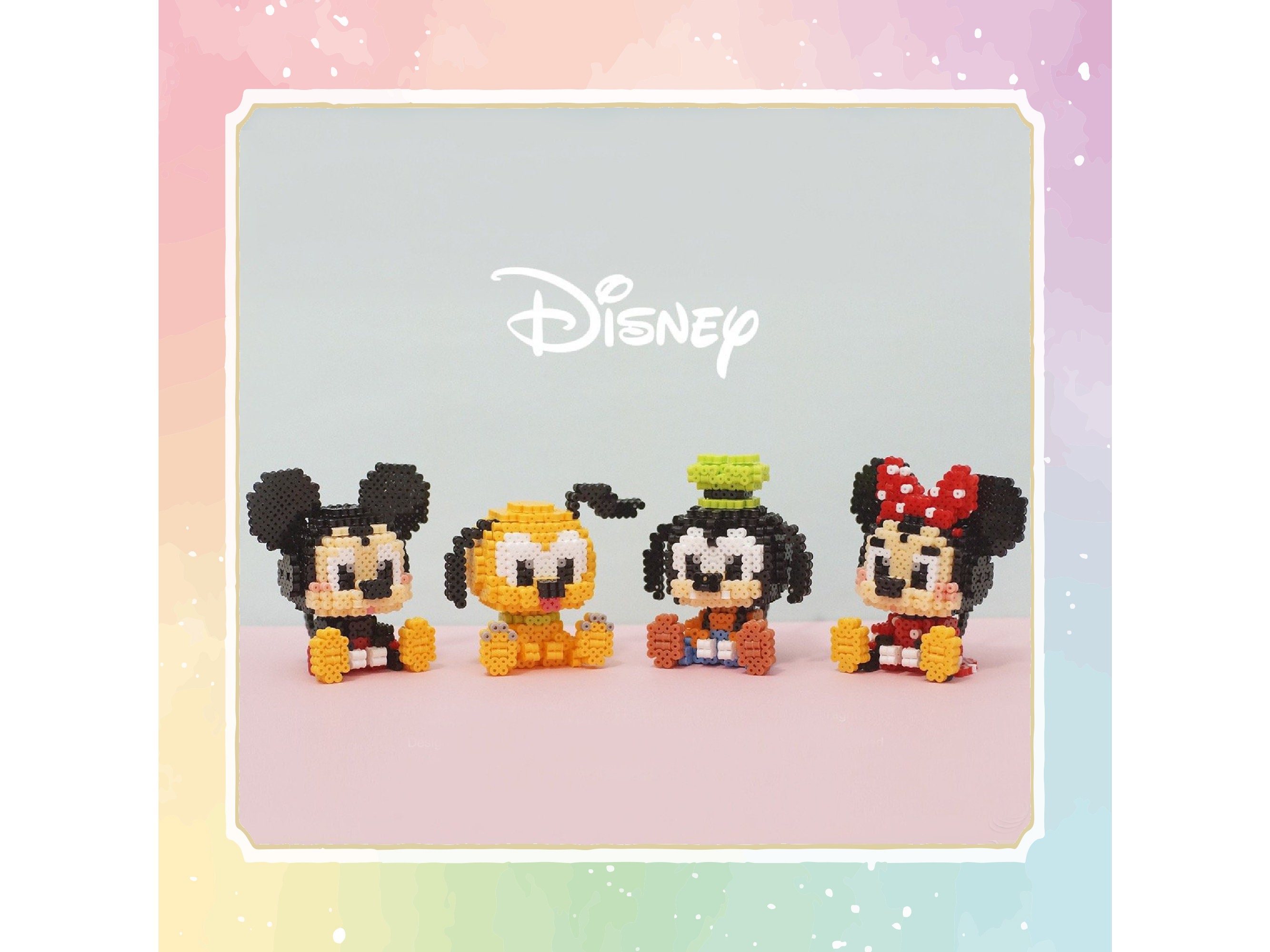 3D Perler Kit Set Mickey and Friends With Tutorial mickey/minnie/pluto ...