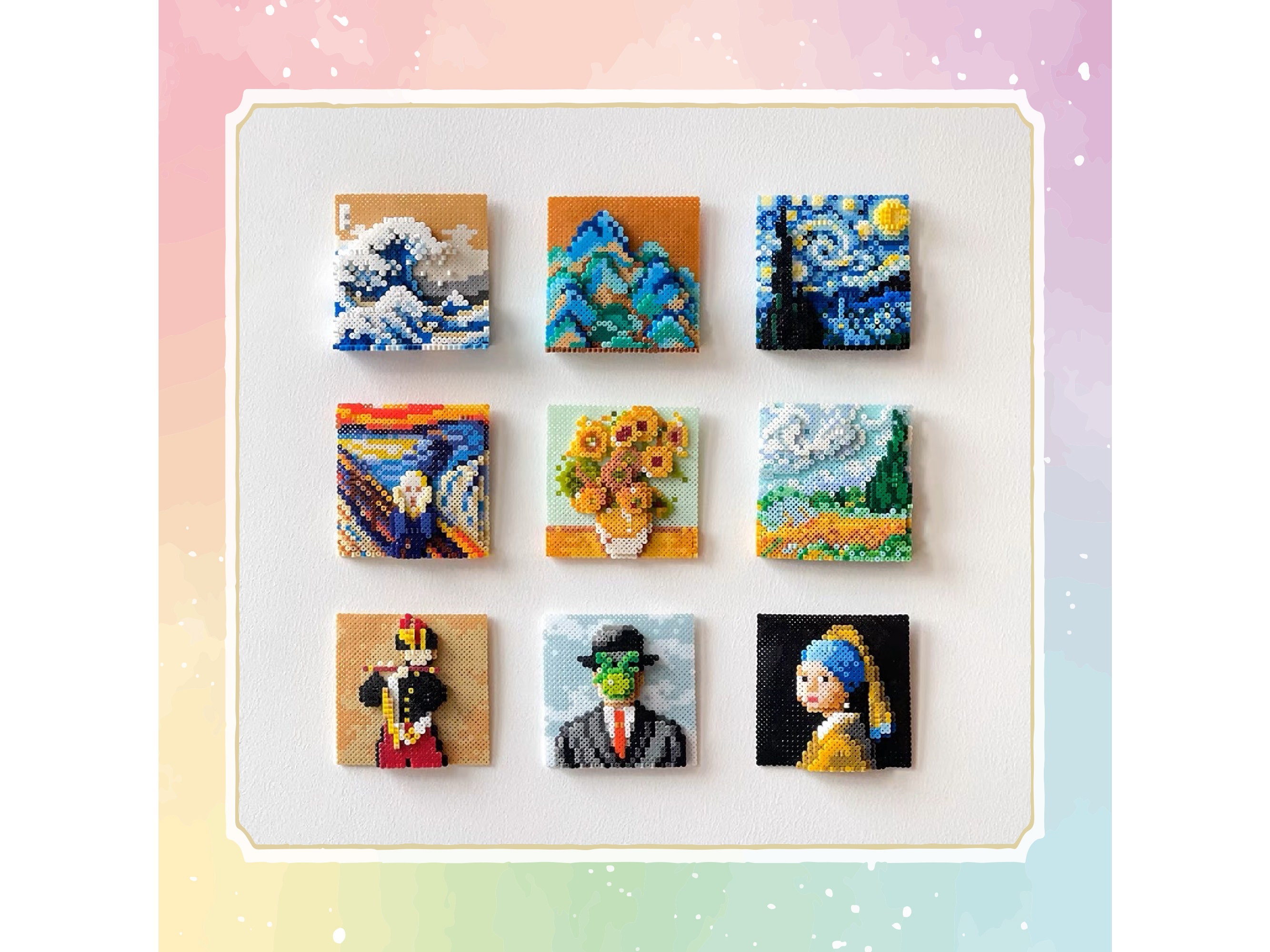 3D Perler Kit Set - Famous Painting With Tutorial (perler Beads/hama ...