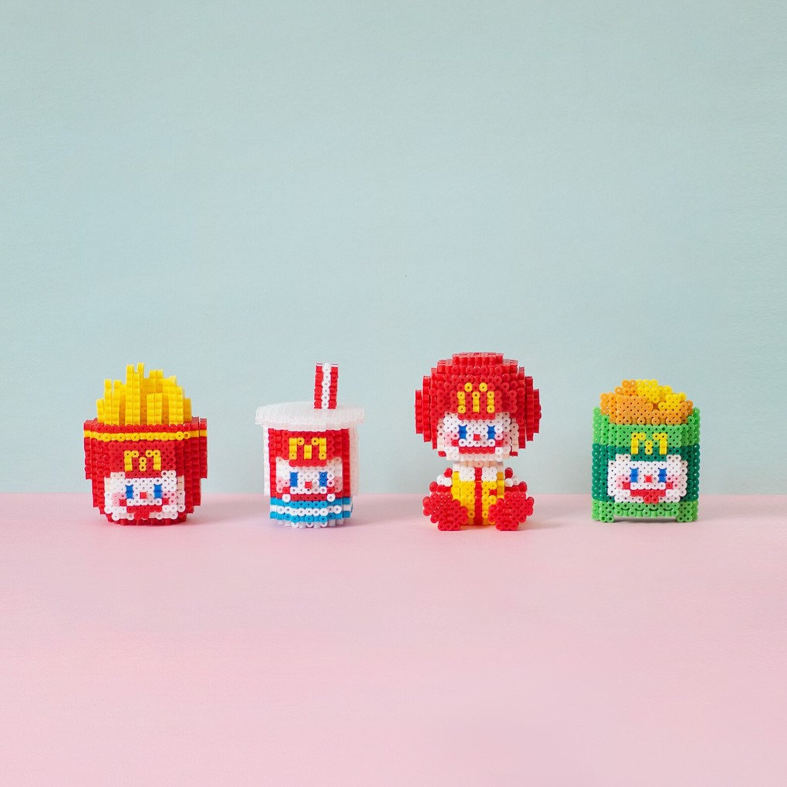3D Perler Kit Set Kawaii Starbuck/mcdonald/kfc Series With Tutorial ...