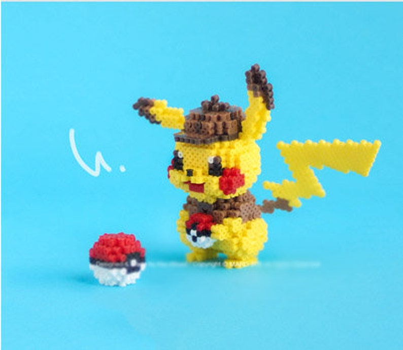 3D Perler Kit Set Pokémon With Tutorial pikachu/squirtle/bulbasaur ...