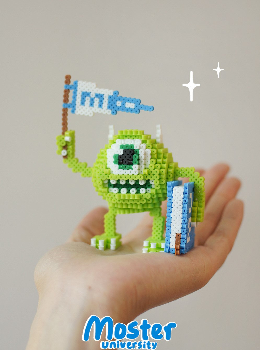 3D Perler Kit Set Monsters University With Tutorial mike Wazowski/james ...