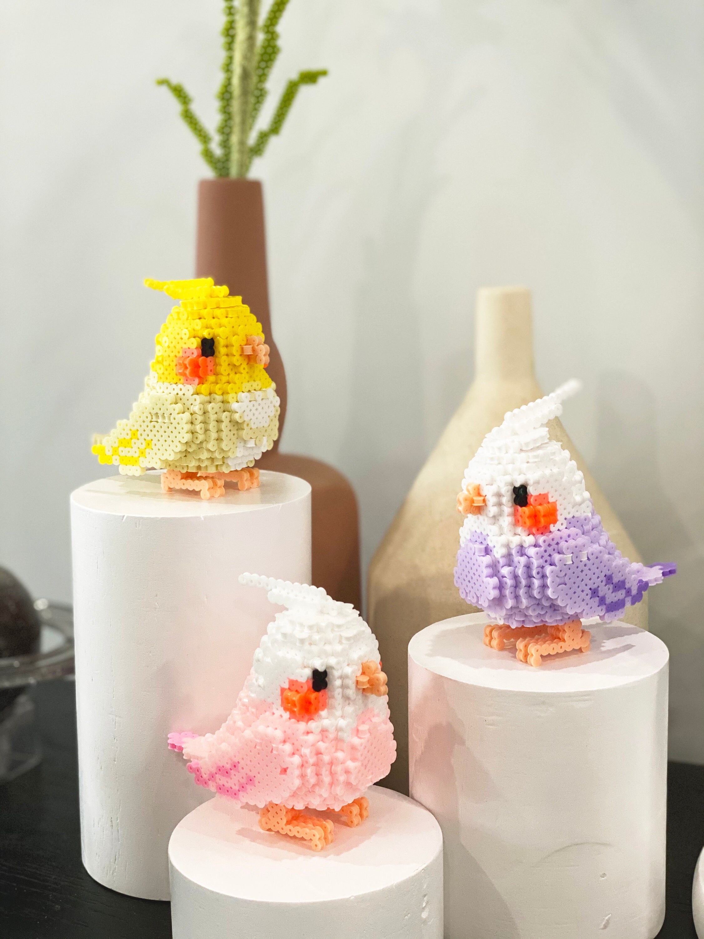 3D Perler Kit Set Kawaii Cockatiel With Tutorial perler Beads/hama ...