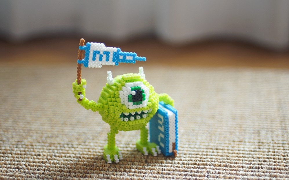 3D Perler Kit Set - Monsters University With Tutorial (mike Wazowski ...