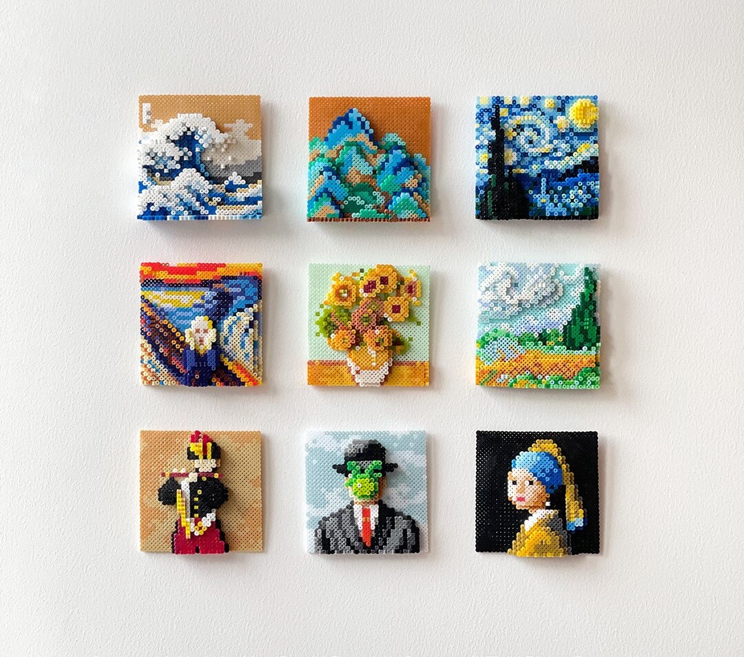 3D Perler Kit Set Famous Painting With Tutorial perler Beads/hama Beads ...