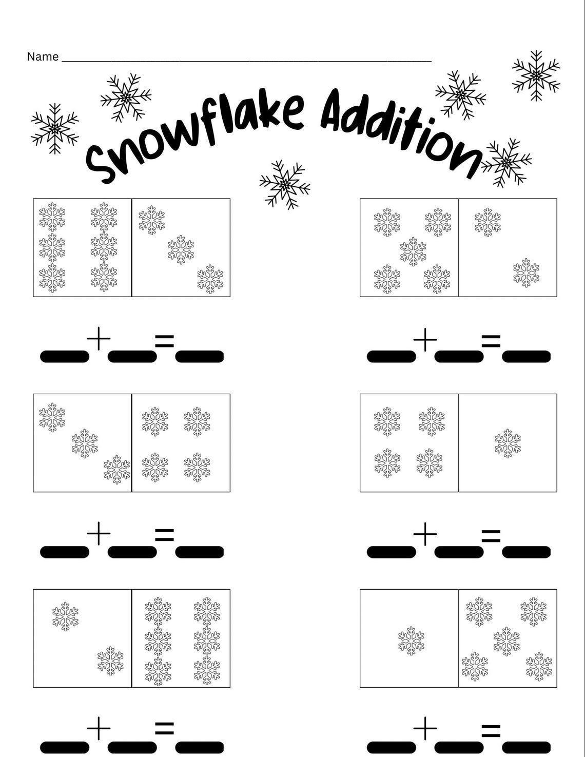 Winter Addition Worksheet | Christmas Math Printable for Elementary ...